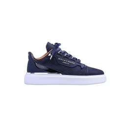 Benjamin Berner Nubuck Sneakers Blauw Raphael Navy Blue Nubbuck
