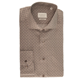 Eterna Lange Mouw Overhemden Beige 4001/26